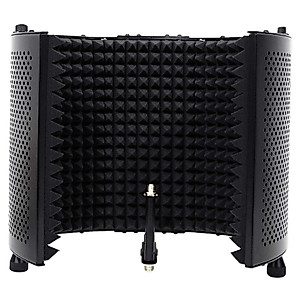 Rockville Recording Studio Microphone Isolation Shield + Heavy Duty Tripod Stand