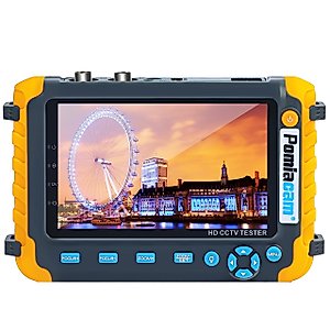 AHD CCTV Monitor Camera Tester IV8W 5 Inch 4-in-1 8MP AHD TVI 8MP CVI CVBS 1080P Coaxial HD Video Testerr Support RS485 PTZ Controller/UTP Cable Test/VGA HDMI Input/DC12V Output
