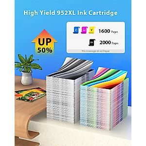 PACITEK Compatible 952XL Ink Cartridge use with HP Officejet Pro 7740 Printer 8710 8715 8725 8720 8715 Printers Ink Cartridges