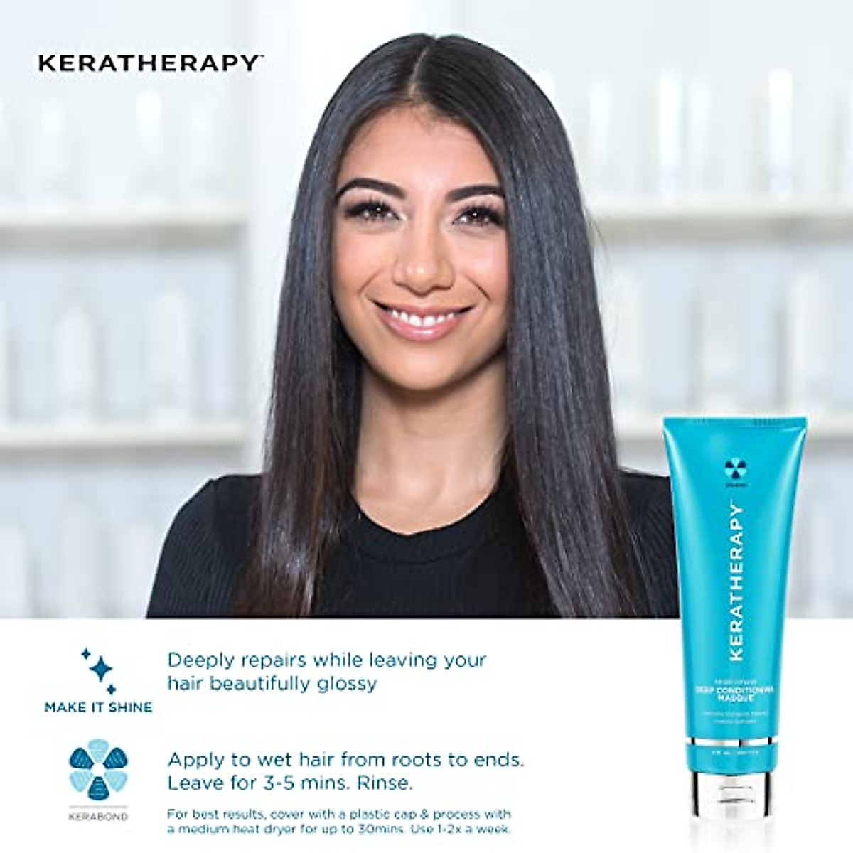 Keratherapy Keratin Infused Moisture Conditioner, 33.8 fl. oz., 1000 ml - Hydrating & Moisturizing Conditioner for Dry Hair with Collagen, Jojoba Oil, & Kerabond Technology