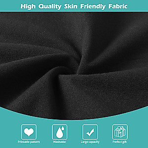 YOUKE OLA 20 Pieces Canvas Tote Bags Reusable Grocery Large Blank Canvas Tote Bags for Heat Transfer Vinyl DIY Decorating and Crafting 14" x16”Black