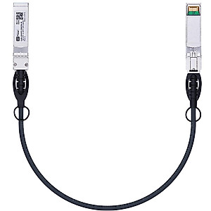 SFP+ Cable, 10G SFP+ DAC, 0.5M(1.64ft), Passive Direct Attach Copper Twinax Cable for Cisco SFP-H10GB-CU0.5M, Ubiquiti UniFi UC-DAC-SFP+, Meraki, Mikrotik, Intel, Fortinet, Netgear, 0.25m-7m