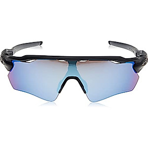 Oakley Men's OO9208 Radar EV Path Rectangular Sunglasses, Matte Black/Prizm Deep Water Polarized, 38 mm