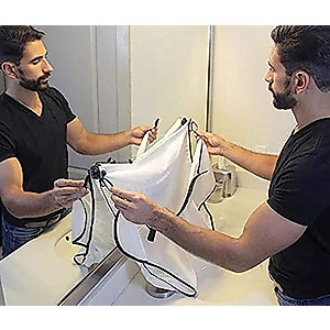 LucaSng Shaving Cloth Scissors Release Shave Trimming Cloth Neck Apron with Suction Cup