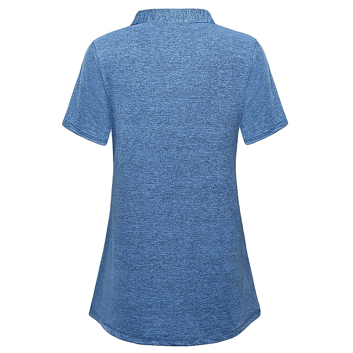 Vldnery Women's Golf Shirts Moisture Wicking Short Sleeve Shirt 3-Button Athletic Lightweight Yoga Tennis Polo Tops (L)