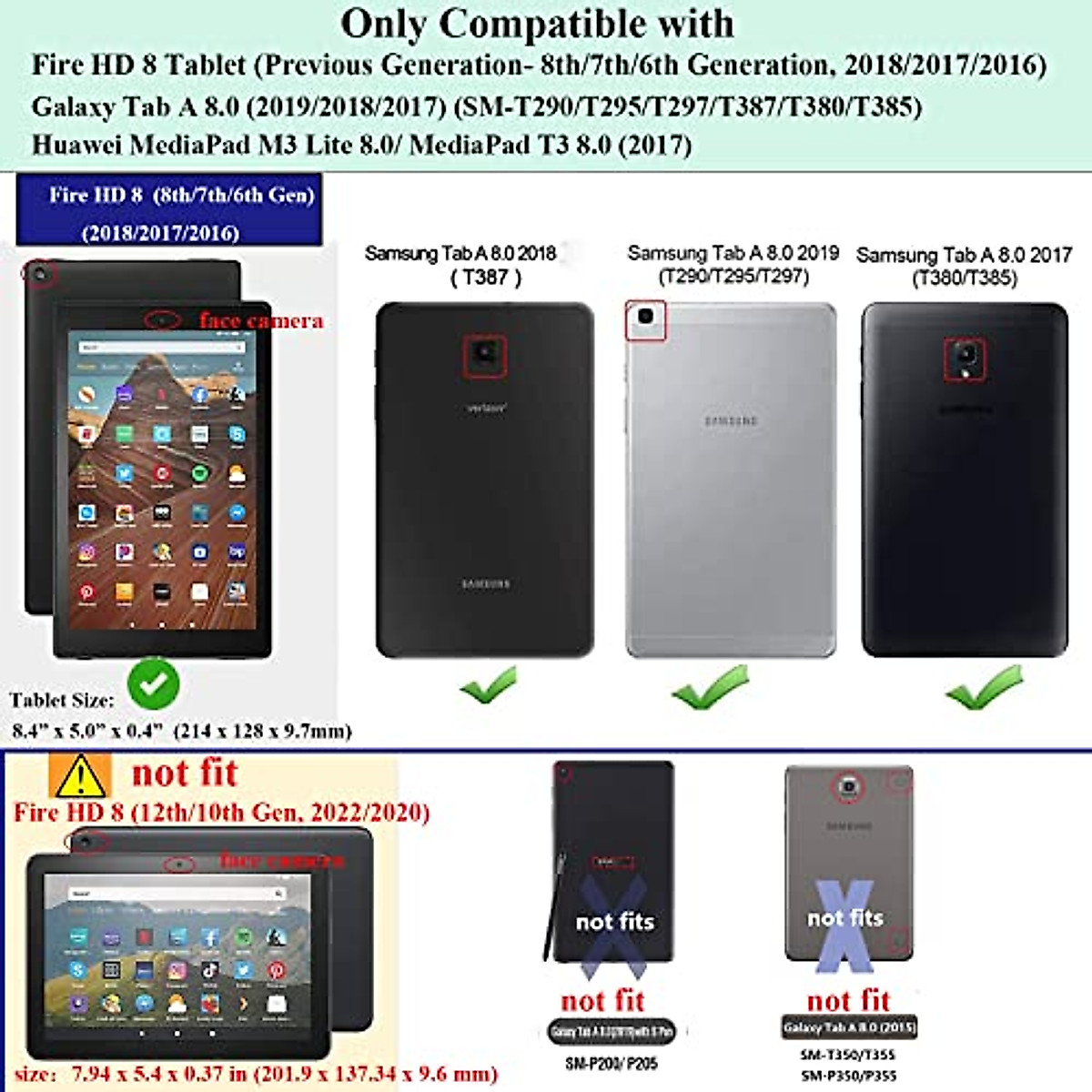 UUcovers Kids Case for Amazon Kindle Fire HD 8 Tablet (8th/7th/6th Generation, 2018/2017/2016) 8" with Handle Folding Kickstand Kid-Proof Shockproof EVA Foam Lightweight Stand Cover, Yellow Butterfly