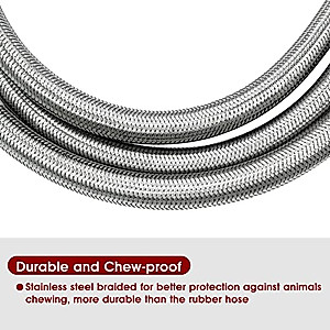 MENSI 0-30PSI High Pressure Adjustable Propane Regulator with Braided Hose 60inches