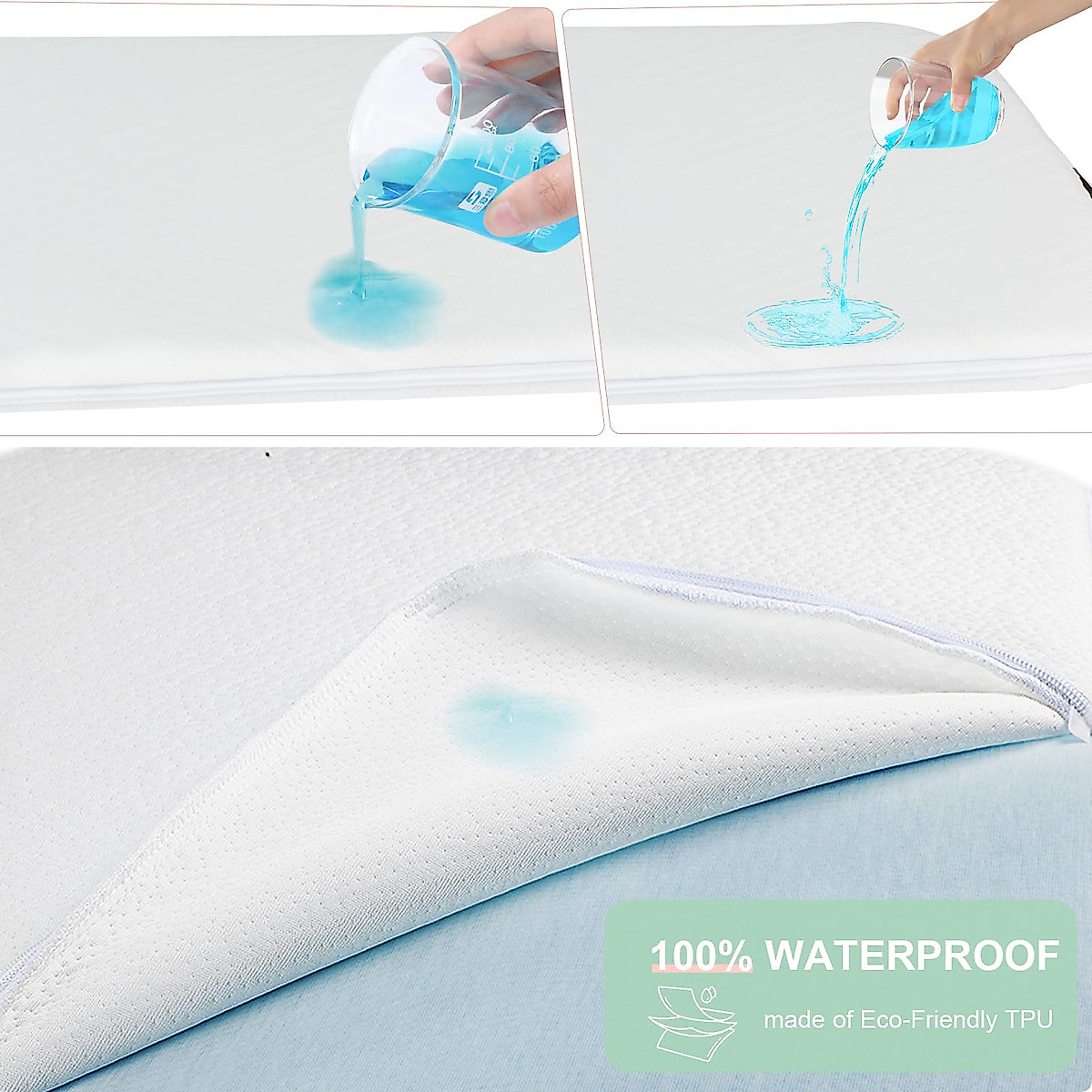 Bassinet Mattress Topper, Gel Memory Foam Mattress with Removable Cover Fit for Jimglo/ANGELBLISS 3 in 1 Baby Bassinet (33" x 19"), BabyBond, KoolerThings, Cowiewie and Ihoming Bassinet, Soft Mattress