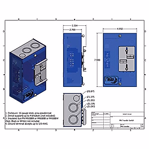 MidNite Solar MNTRANSFER Dual Transfer Switch 240VAC (MNTRANSFER-60A)