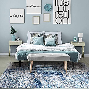 LUXE WEAVERS Beverly Collection Modern Area Rug 6494 Blue 8x10