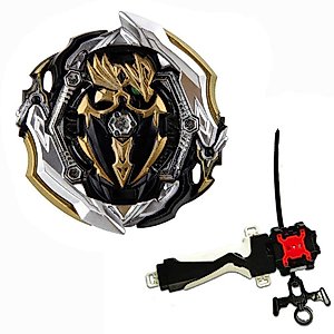 Bey Battle Burst Blade GT B-150 Union Achilles Cn Xt Black Left and Right Launcher Handle Starter Set Gaming Battling Top God Bay LR Bey Launcher Spinning Toys Gift for Boy