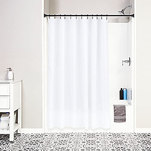 Interior Living 42-72 in. Adjustable Decorative Standard Shower Rod, Black