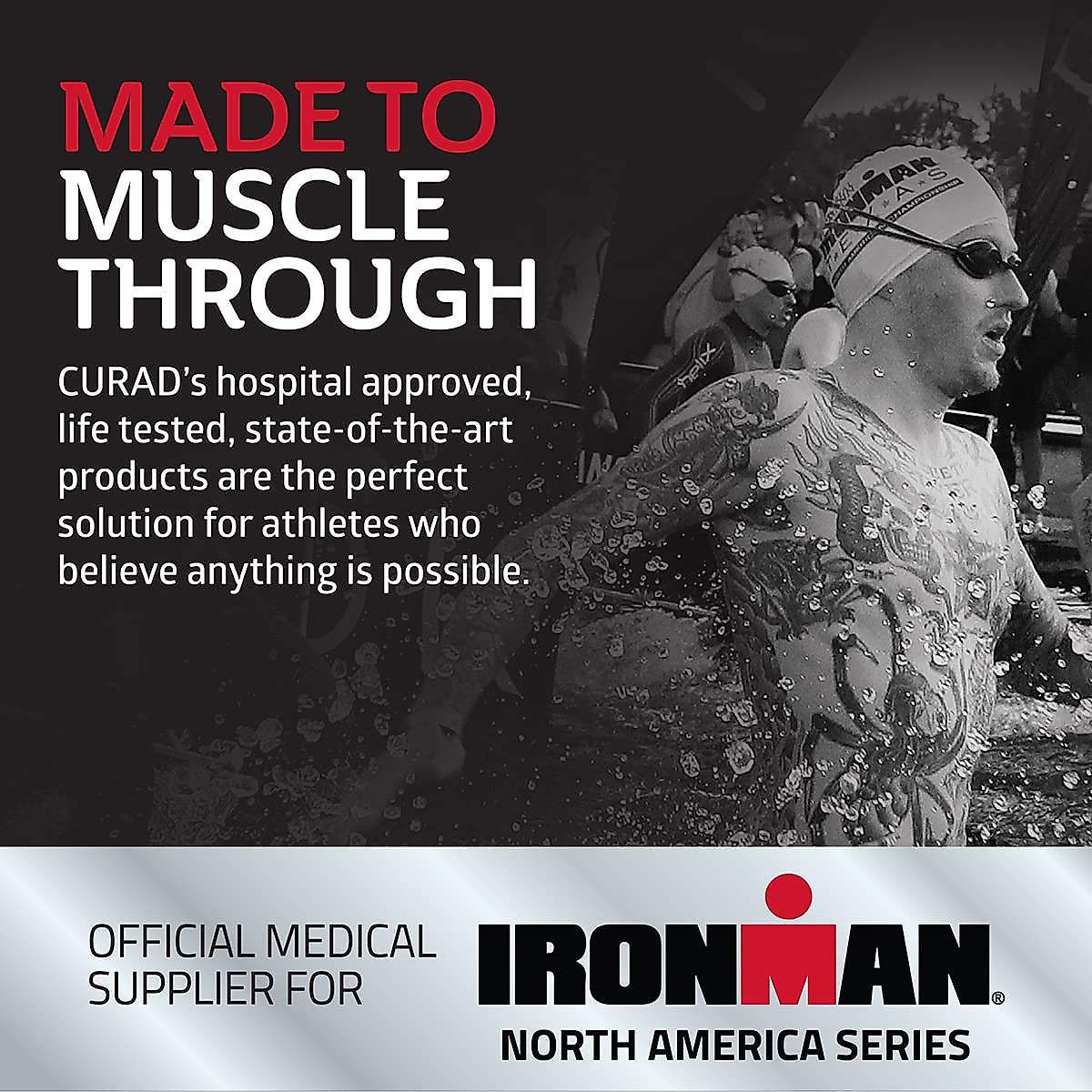 CURAD Performance Series IRONMAN Infrared Knee Support, Elastic Knee Sleeve for Pain Management, Compression Support for Enhanced Recovery and Performance, Powered by CELLIANT Technology, Small/Medium