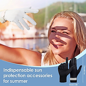 Zhanmai 3 Pairs UV Protection Gloves Women, Sunscreen Gloves, Summer Sun Protection Gloves, Full Finger Touchscreen for Golf Driving Riding Fishing Hiking