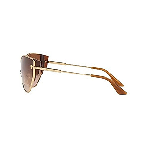Versace Woman Sunglasses Gold Frame, Brown Gradient Lenses, 0MM