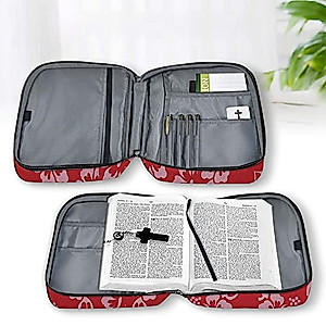 QTKJ Bible Covers for Women, Carrying Book Cover Case with Handle and Zippered Pocket Bible Cover for Mom Ladies Teens Girls (016)
