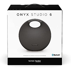 Harman Kardon Onyx Studio 6 - IPX7 Waterproof Wireless Bluetooth Speaker System w/Rechargeable Battery, Built-in Microphone (Blue)