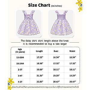 URMAGIC Toddler Girls Ruffle Sleeveless Dresses Daisy Solid A-line Summer Casual Party Sundress 12M-5Y