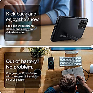 Spigen Tough Armor [Extreme Protection Tech] Designed for Galaxy S21 Ultra Case (2021) - Black