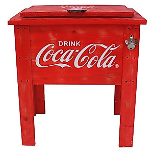 Leigh Country CP 98100 Coca Cola Vintage Cooler, 54-Quart, Red