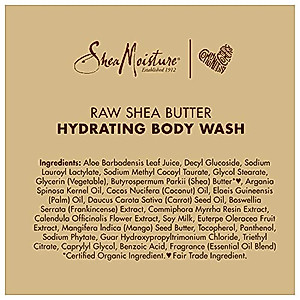 Sheamoisture Hydrating Body Wash for Dry Skin Raw Shea Butter to Cleanse and Hydrate , 13 fl oz