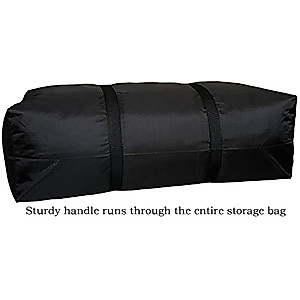 YiKitHom Extra Large Storage Duffle Bag with Zippers and Handles, Heavy Duty Large Capacity Big Long Black Duffle Bag for Travel - 42x23x13.5 Inch