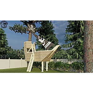 The Pirate Ship © 1 Tree 2 Post Treehouse Plan