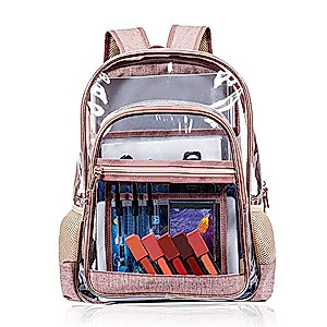 Okngr Heavy Duty Clear Backpack See Through Transparent Backpack