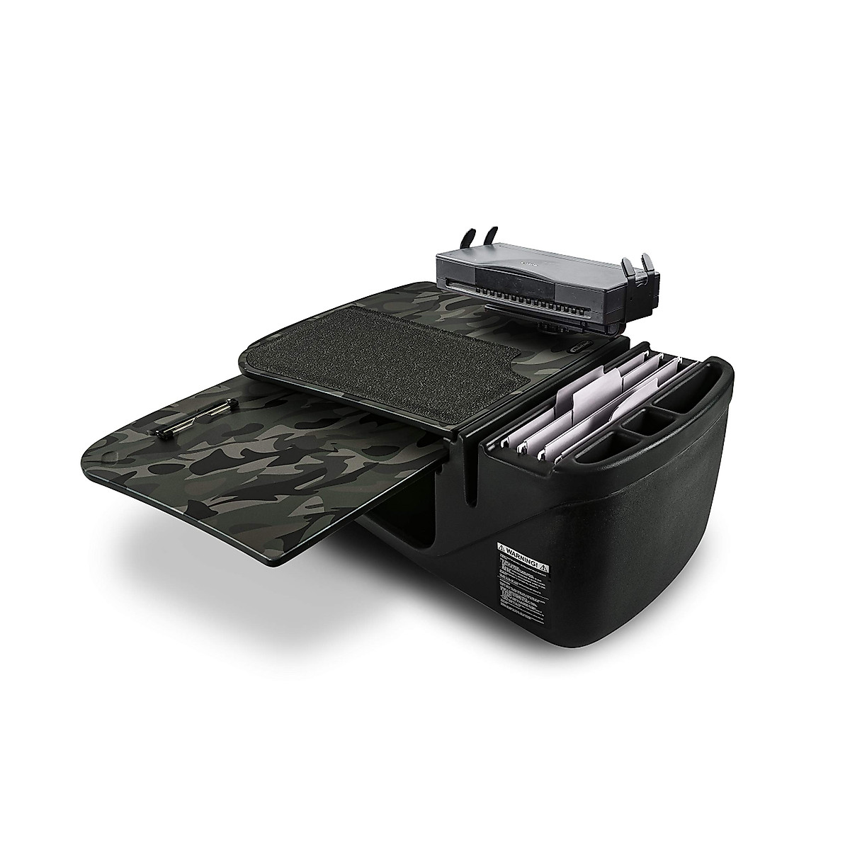 AutoExec AUE10760 GripMaster Car Desk Realtree Edge Camouflage with Built-in 200 Watt Power Inverter and Printer Stand