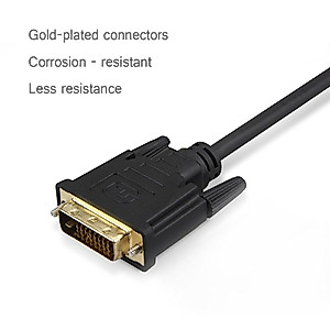CableDeconn Active DVI to VGA, 6FT DVI 24+1 DVI-D M to VGA Male with Chip Active Adapter Converter Cable for PC DVD Monitor HDTV
