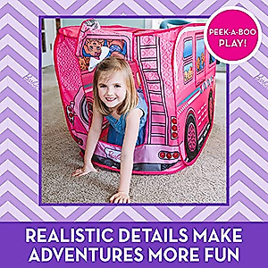 Barbie Camper Pop Up Play Tent – Large Princess Castle Tent for Girls | Folds for Easy Storage with Carrying Bag Included | Amazon Exclusive – Sunny Days Entertainment