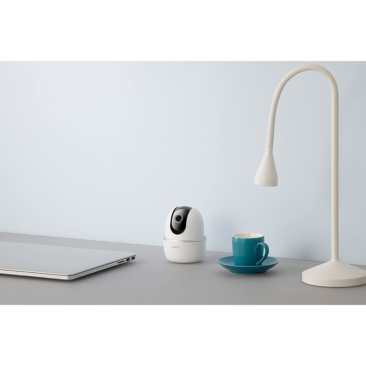 Lorex Pan & Tilt Indoor Security Camera, Wireless 2K WiFi Camera with Person Detection, Two-Way Talk and Smart Home Compatibility, 16GB MicroSD, 1 Camera