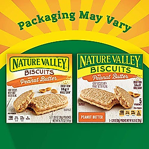 Nature Valley Biscuit Sandwiches, Peanut Butter Snack, 5 ct, 6.75 OZ