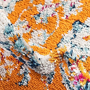 Rugs.com Aurelia Collection Rug – 5' x 8' Oval Orange Medium-Pile Rug Perfect for Living Rooms, Large Dining Rooms, Open Floorplans