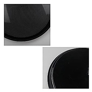 Neadas Round Plastic Fast Food Serving Trays, Cafeteria Tray Platters, Black, 6 Packs