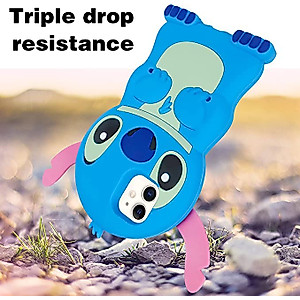 Besoar Case Designed for iPhone 12 Mini Cute Cartoon Fun Funny Kawaii 3D Animal Character Cases Unique Silicone Cover for Girls Boys Kids Teens for iPhone 12 Mini 5.4 inch