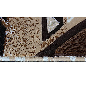 South West Native American Area Rug Design C318 Ivory (5 Feet X 7 Feet)