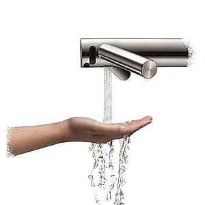 Long Tap Model AB 10 110-127 Volt Combination Hand Dryer and Hands Free Faucet in Brushed Stainless Steel
