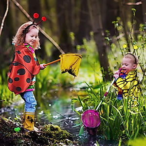 Creatoy Kids Butterfly-Wings-Costume Toddler Lady-Bug Bumble-bee Costume for Boys Girls Dress Up Clothes for Play Bug Insect Birthday Party Supplies Halloween Favors