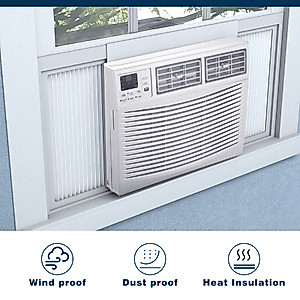 Pearwow Window AC Side Panel,Air Conditioner Insulating Panel Kit for Window AC Units,2-Pack,17-Inch High x 10-Inch Wide,White