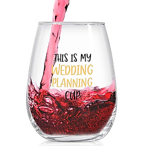 This is My Wedding Planning Glass Set for Wedding – Unique Engagement Gifts For Him and Her – Perfect Engagement Present, Wedding Gift, Bridal Shower Gift Set of 2 with Beautiful Gift Box