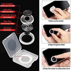 Weewooday 16 Pieces Phone Game Joystick Kits, 4 Touch Screen Game Control Joypad and 12 Gaming Finger Sleeve, Mobile Game Controller with Anti-Sweat Thumb Sleeves for Phones Tablets