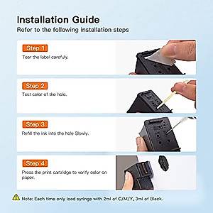 E-Z Ink (TM Refill Ink 5x100ml for CAN 250 251 270 271 280 281 225 226 1200 2200 PG210 PG245 CL246 PG240 CL241 Refillable Ink Bottle Compatible with CAN Printer (Black, Cyan, Magenta, Yellow)