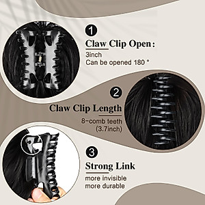 HMD Messy Bun Hair Piece Claw Clip Hair Bun Wavy Curly Chignon Hair Bun Extensions Tousled Updo Hair Buns Claw Clip Ponytail Hairpieces Hair Scrunchie with Clip for Women（2#）, 1PC