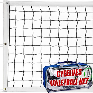 Professional Volleyball Net Outdoor Sand, Grass Volleyball Nets for Backyard, Portable Beach Kids Badminton Net Pro Volleyball Practice Net Set 32X3FT Indoor Volleyball Net for Pool Inground, No Poles