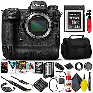 Nikon Z9 FX-Format Mirrorless Camera (Body Only) (1669) + 32GB XQD Memory Card + Editing Software + Camera Bag + 12" Tripod + Cleaning Kit + Much More (Renewed)