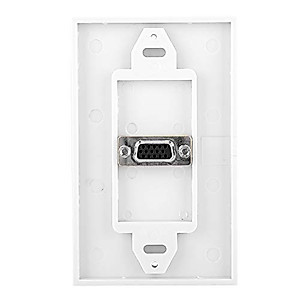 Oumefar VGA Head Flame Retardant Easy Connection Adapter Flexible Wiring Socket Panel for Engineering Wiring
