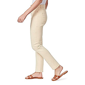 Gloria Vanderbilt Women's Amanda Classic High Rise Tapered Jean Standard, Almond Cream, 6 Short