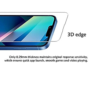 BIGFACE Compatible with iPhone 13 Mini Screen Protector + Camera Lens Protectors, [2 + 2 Pack] Premium HD Clear Tempered Glass, Anti-Bubble 3D Curved Accuracy Film for iPhone 13 Mini(5.4 Inch)