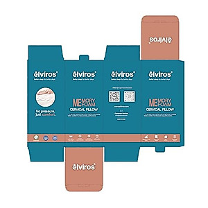 Elviros Cervical Pillow, Memory Foam Pillow for Neck Pain Relief, Adjustable Orthopedic Support Pillows for Sleeping, Ergonomic Bed Pillow for Side, Back, Stomach Sleepers (White)